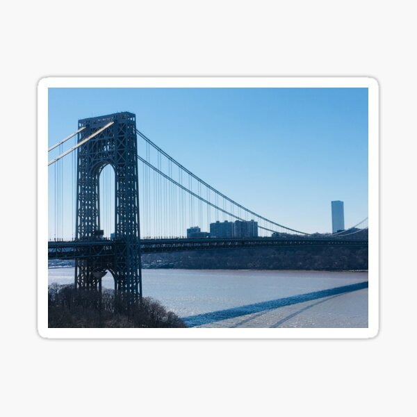 "George Washington Bridge over the Hudson" Sticker for Sale by ...