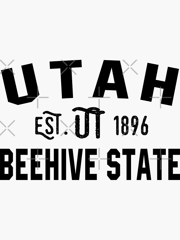 "UTAH Beehive State" Sticker by STdesigns | Redbubble