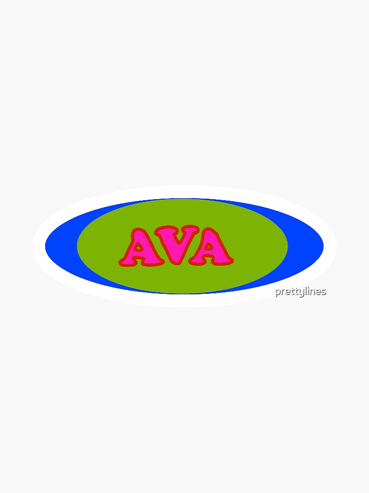 "AVA" Sticker for Sale by prettylines | Redbubble