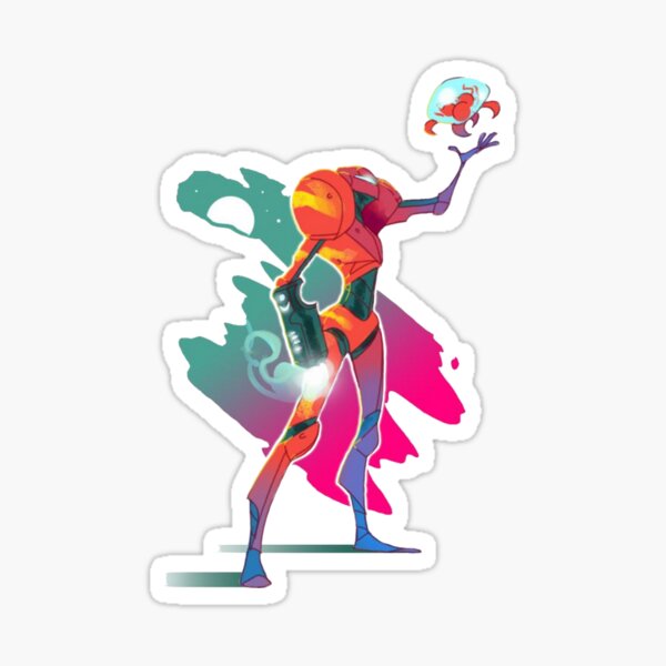 "samus and metroid" Sticker for Sale by jigsauce- | Redbubble