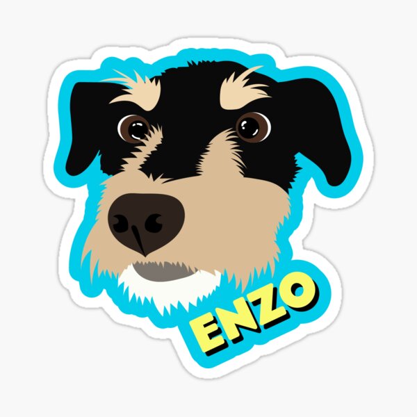 "Enzo Teal & Yellow" Sticker for Sale by laurenwinter | Redbubble