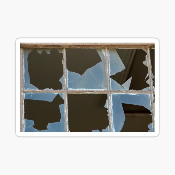 "Shattered Glass Window" Sticker by dellis4163 | Redbubble