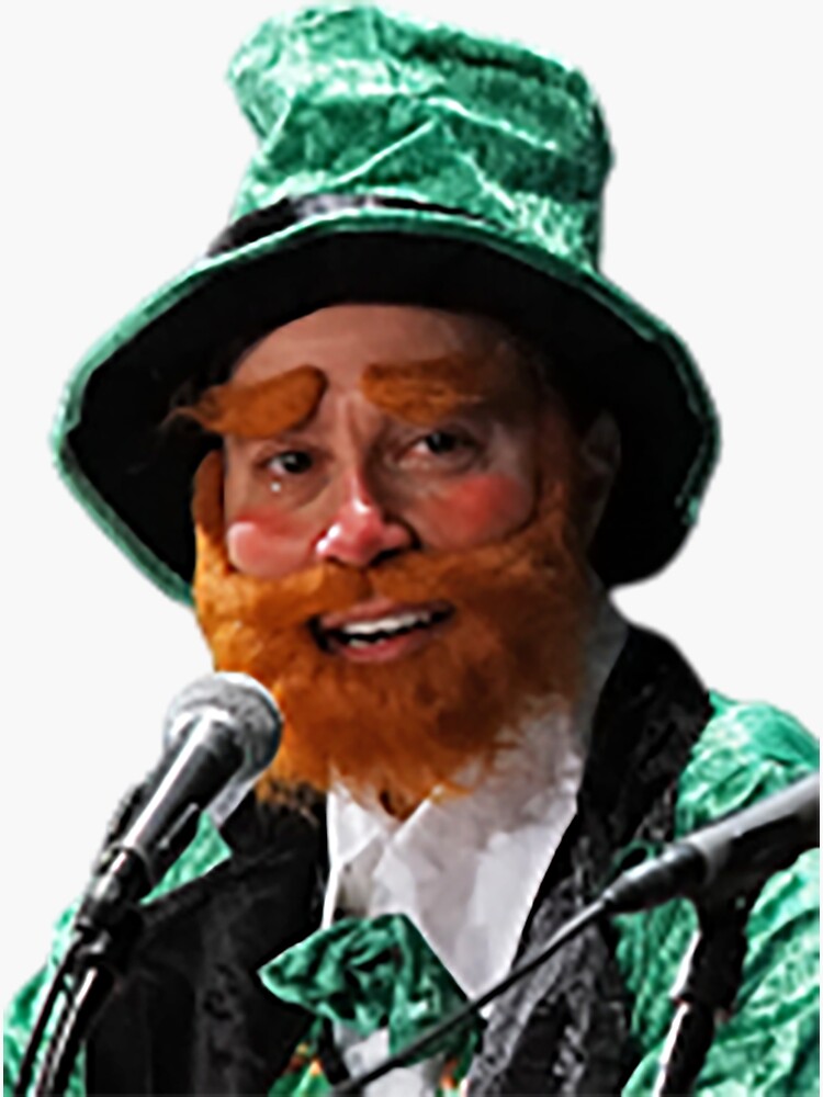 "Sam Riegel Leprechaun" Sticker for Sale by thingummy | Redbubble