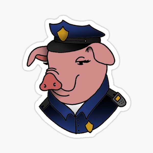 "Pig Cop" Sticker for Sale by ROXISTABS | Redbubble