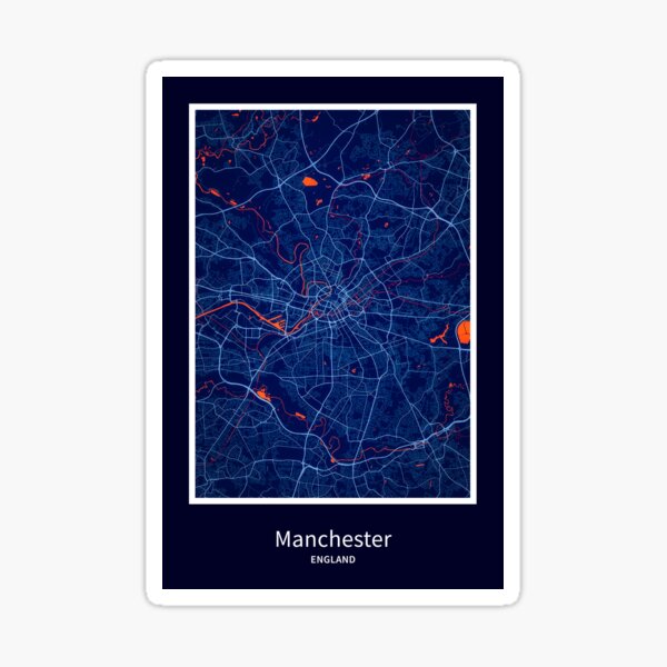 "Manchester Map Print, Manchester Map Poster, Manchester Map Wall Art ...