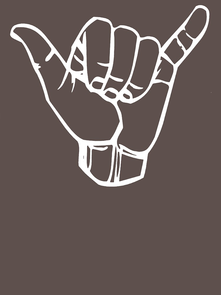 "Hang Ten Hand White" T-shirt for Sale by mwdugger | Redbubble | hang ...