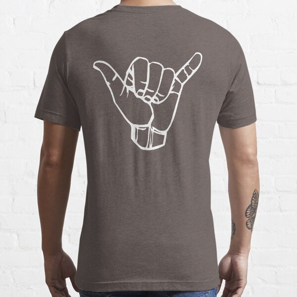 "Hang Ten Hand White" T-shirt for Sale by mwdugger | Redbubble | hang ...