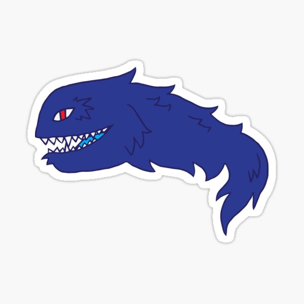 "Blue Fish-Like Monster" Sticker for Sale by miartist | Redbubble