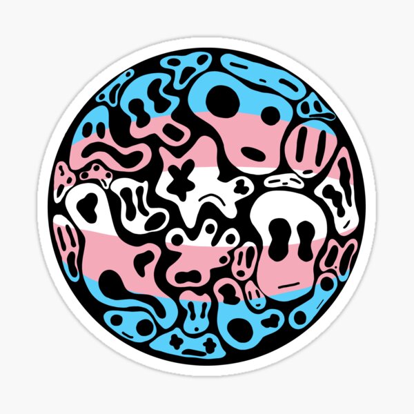 "Trans Pride - Ghost Bubble" Sticker for Sale by SedgeWren | Redbubble