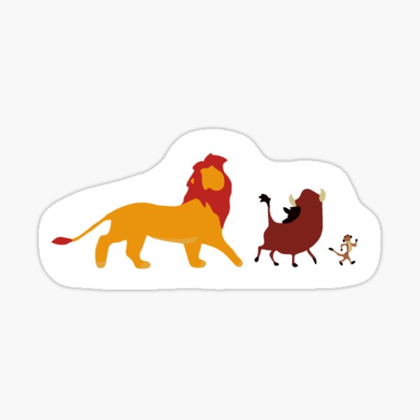 "Simba, Timon, Pumbaa" Sticker for Sale by Starfight | Redbubble