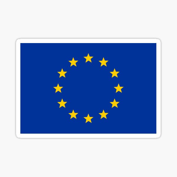 "European Union (EU) Flag Premium" Sticker by keep-in-mind | Redbubble