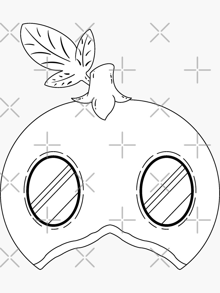"suika watermelon mask" Sticker for Sale by POK-08 | Redbubble