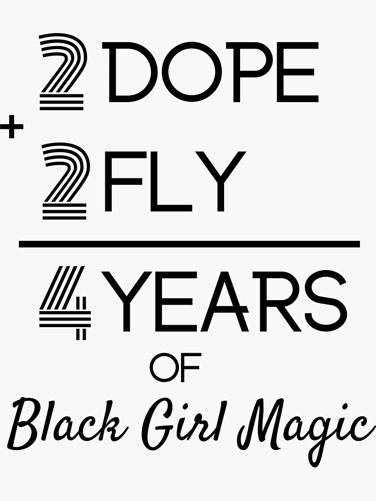 Pegatina «2 Dope 2 Fly - Camisa de cuarto cumpleaños - Cumpleaños de ...