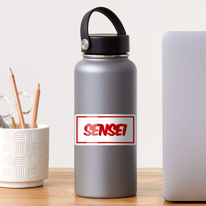 "Sensei" Sticker for Sale by AnimeBingers | Redbubble