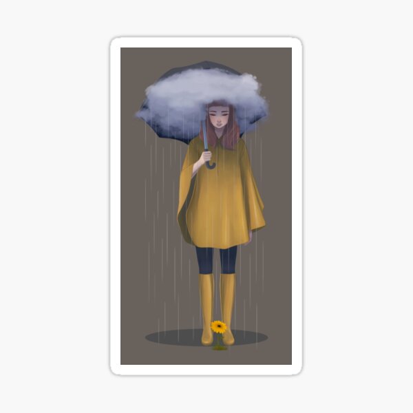 "Heavy Rains, High Hopes" Sticker by radissonclaire | Redbubble