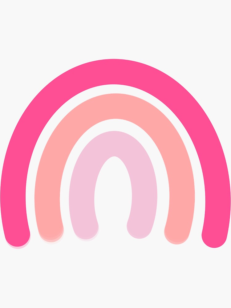 "Pink Gradient Rainbow " Sticker by selenacarter | Redbubble