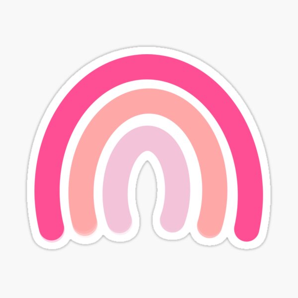 "Pink Gradient Rainbow " Sticker by selenacarter | Redbubble