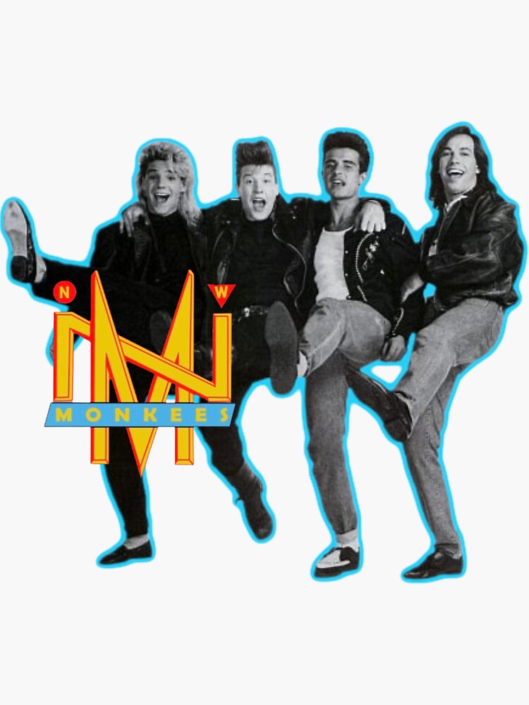 "The New Monkees black background 2" Sticker for Sale by whatchagondo ...