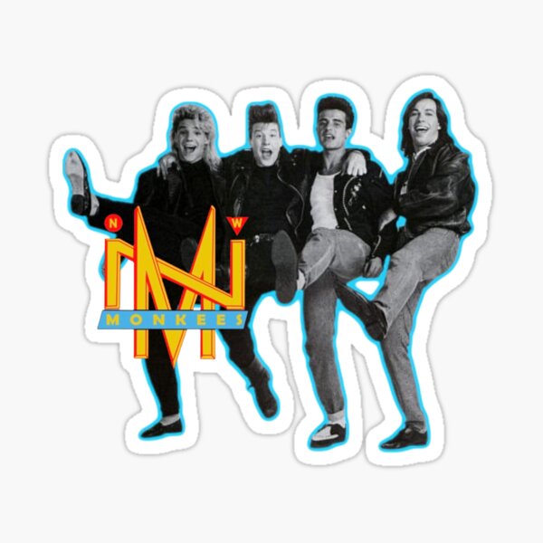 "The New Monkees black background 2" Sticker for Sale by whatchagondo ...