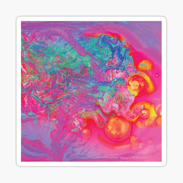 "Abstract neon rainbow bubble art" Sticker for Sale by zyeloa | Redbubble
