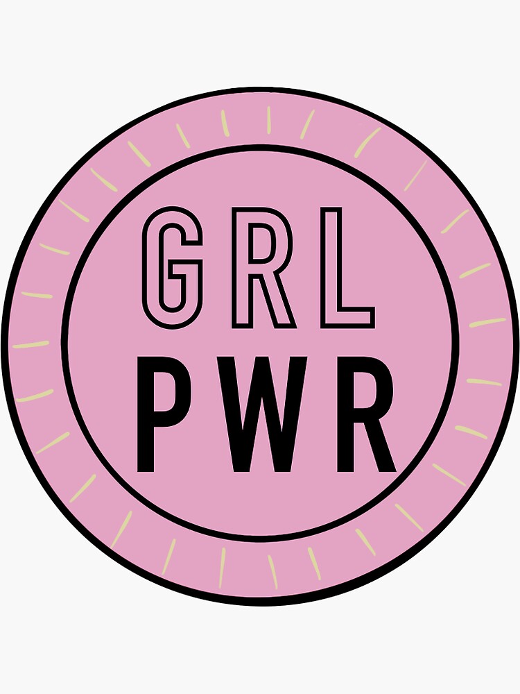 "Girl Power GRL PWR Sticker/design" Sticker for Sale by anni-luna ...