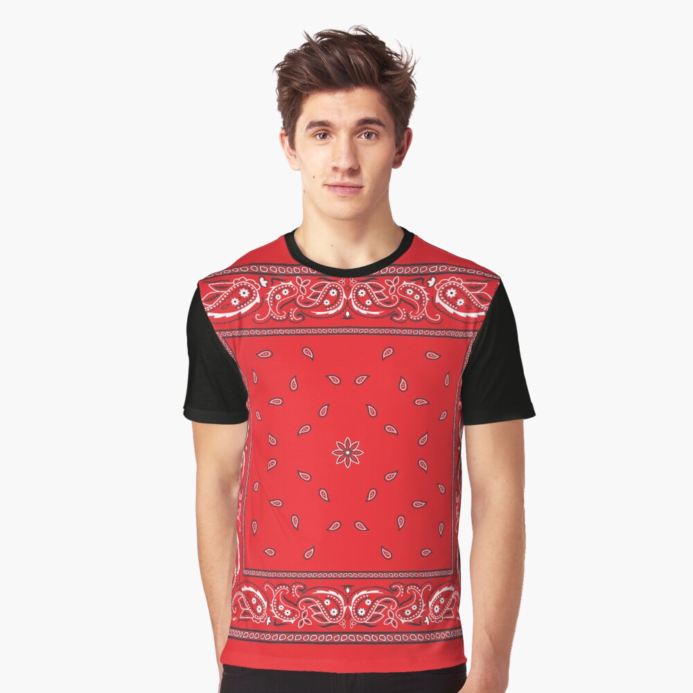 "Red Bandana" T-shirt for Sale by BadBehaviour | Redbubble | red ...