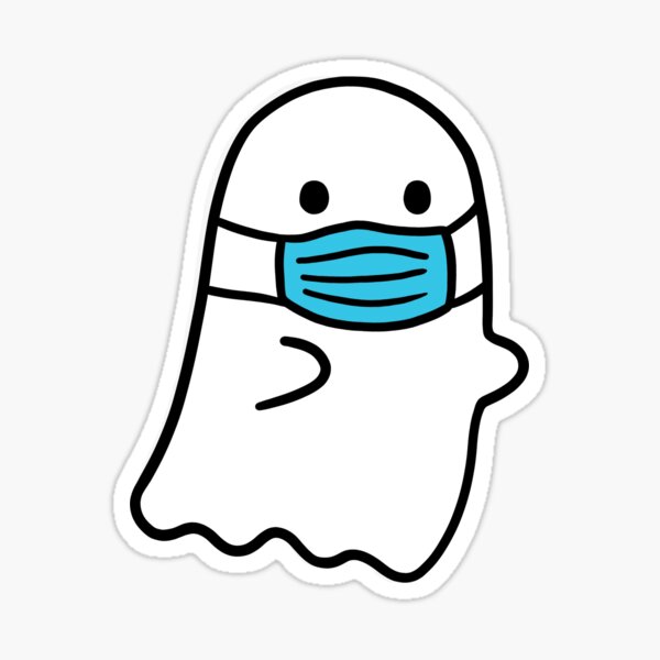 "Halloween 2020 - Cute Spoopy Ghost wearing Mask - Social Distancing in ...