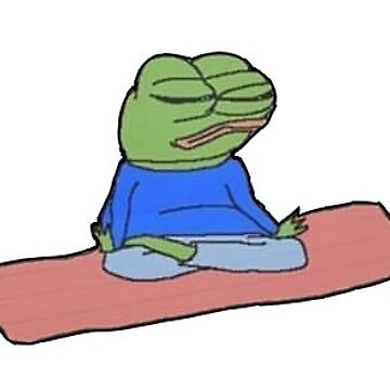 Pegatina for Sale con la obra «Pegatina meditando pepe twitter meme» de ...