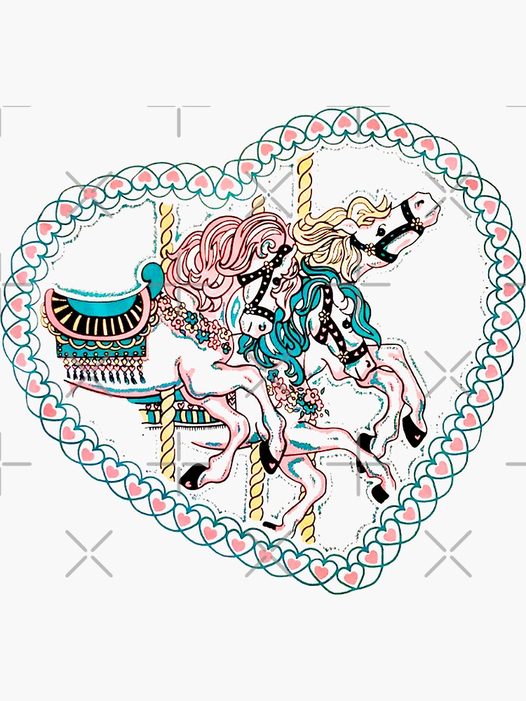 "Carousel" Sticker for Sale by angelbbyapparel | Redbubble