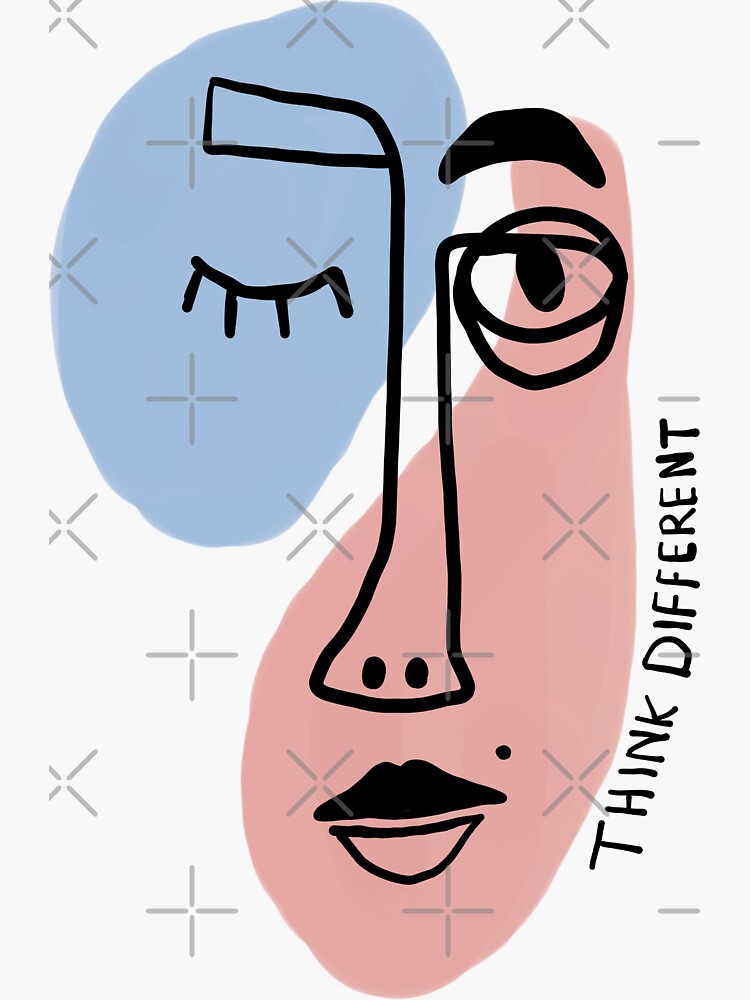 "think different" Sticker by alriverwan | Redbubble
