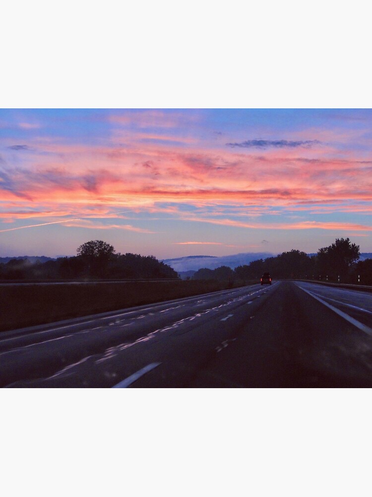 "Aesthetic Sunset Drive" Poster by leinaburley | Redbubble