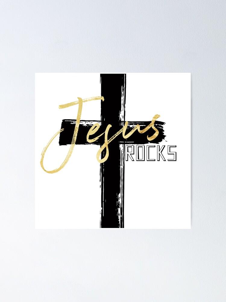 "JESUS ROCKS LOGO " Poster by JESUSROCKSUS | Redbubble