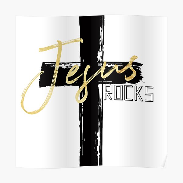 "JESUS ROCKS LOGO " Poster by JESUSROCKSUS | Redbubble