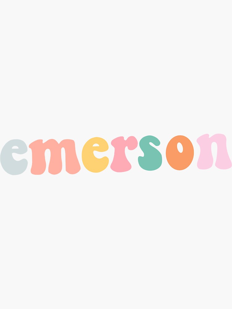" Emerson Name Sticker" Sticker by elaina2005 | Redbubble