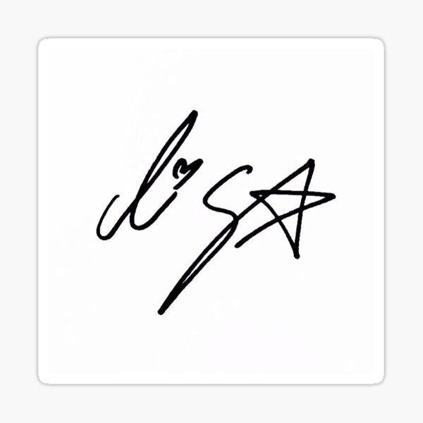 "Blackpink Lisa Signature " Sticker by ikurr | Redbubble