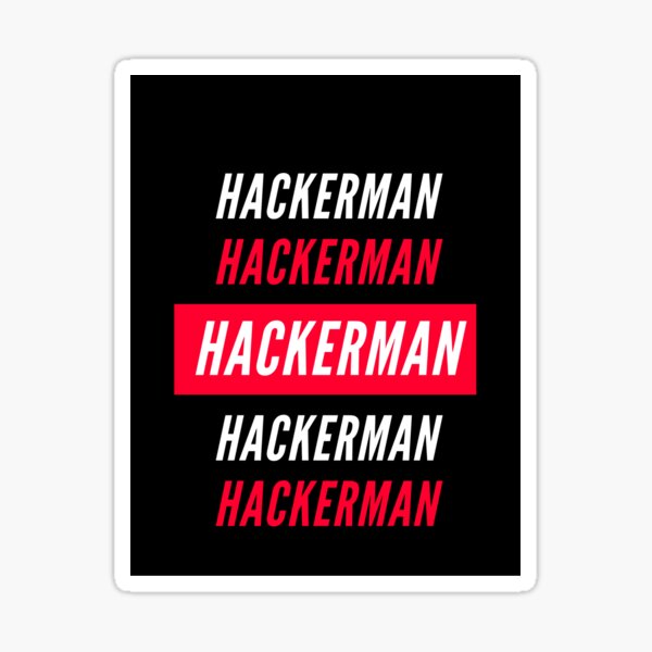 "HACKERMAN Mr.Robot Tshirt Mask Flask Cup Top Prints" Sticker by ...