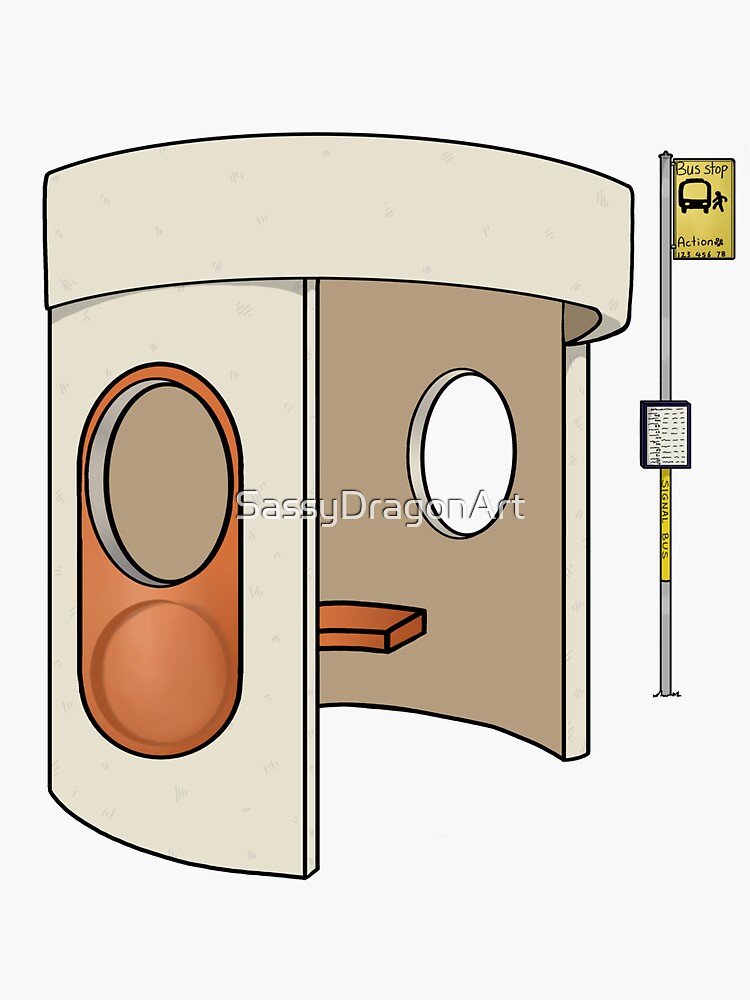 "Canberra Bus station" Sticker for Sale by SassyDragonArt | Redbubble