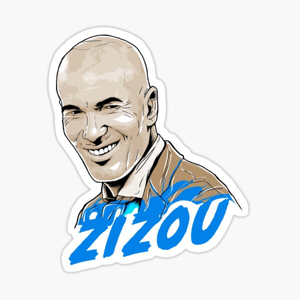 "Zinedine Zizou Zidane Great Coach" Sticker for Sale by unfamouzzz ...