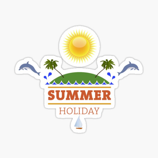"summer holiday" Sticker for Sale by beoubeou | Redbubble