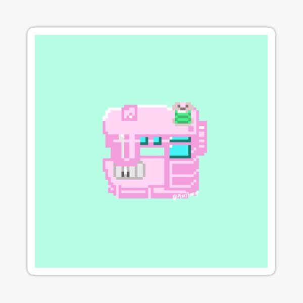 "Pixel Art Sewing Machine" Sticker for Sale by saltybunny | Redbubble