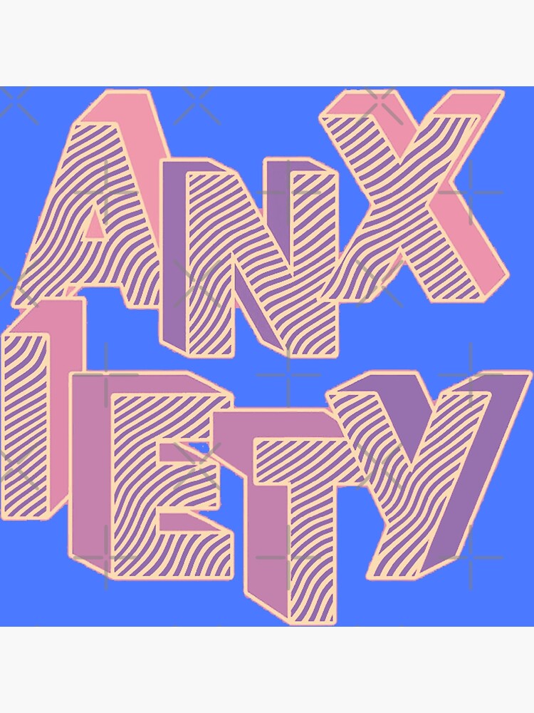 "Anxiety 3D Title Creativity Calligraphy Lettering Text Quotes" Poster ...