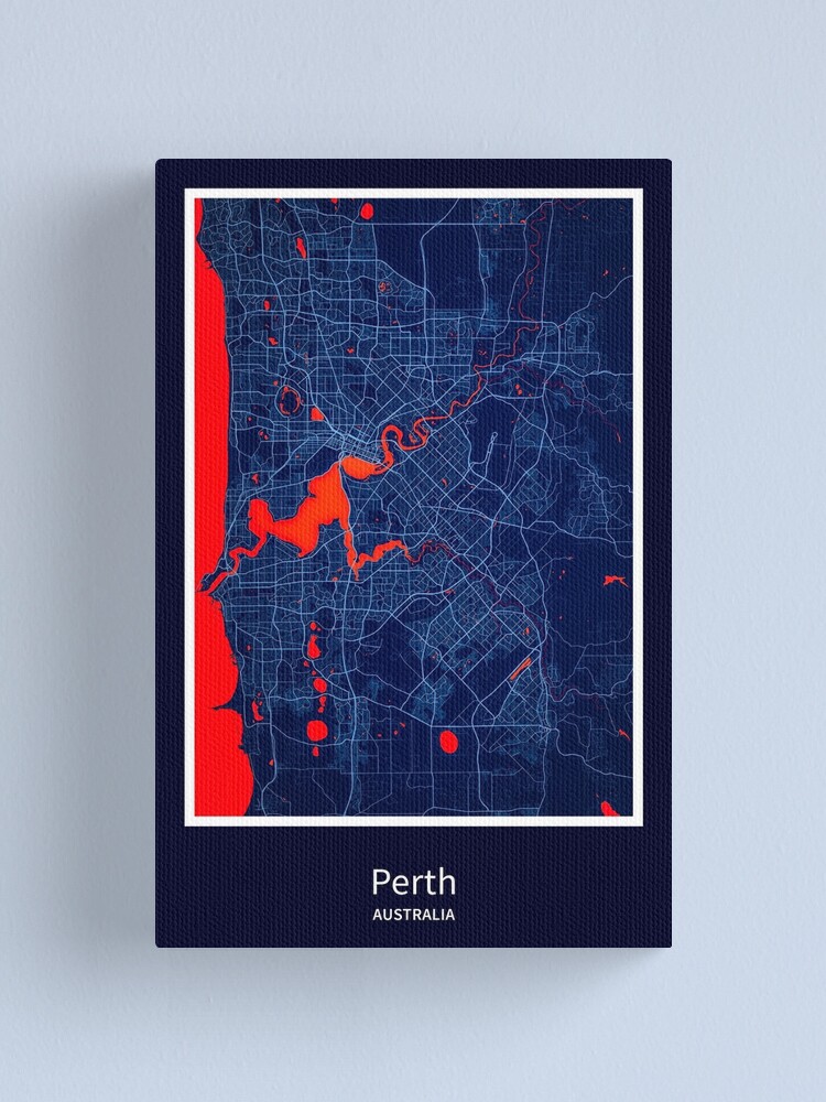 "Perth Map Print, Perth Map Poster, Perth Map Wall Art, Perth City Map ...