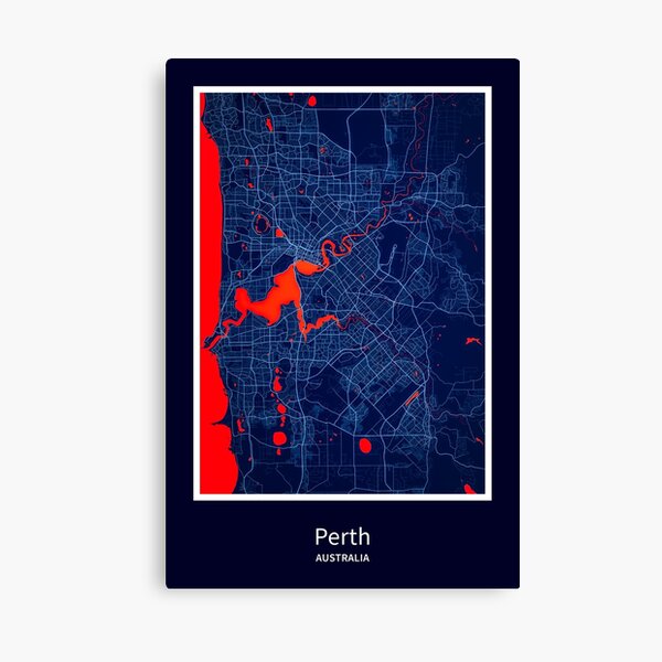 "Perth Map Print, Perth Map Poster, Perth Map Wall Art, Perth City Map ...