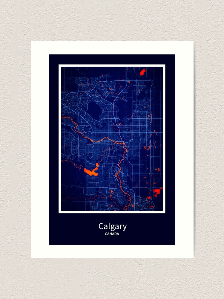 "Calgary Map Print, Calgary Map Poster, Calgary Map Wall Art, Calgary ...