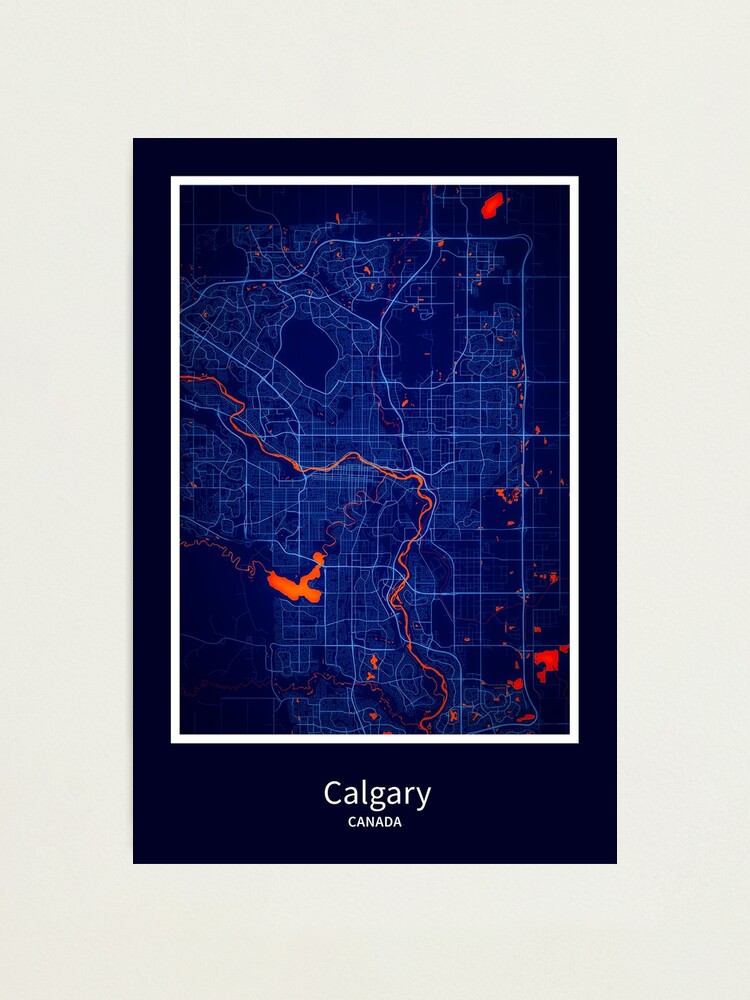 "Calgary Map Print, Calgary Map Poster, Calgary Map Wall Art, Calgary ...