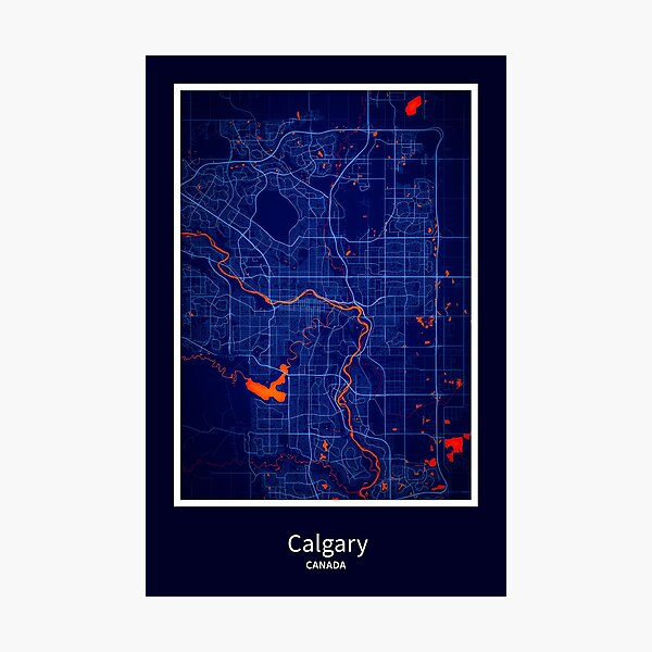 "Calgary Map Print, Calgary Map Poster, Calgary Map Wall Art, Calgary ...