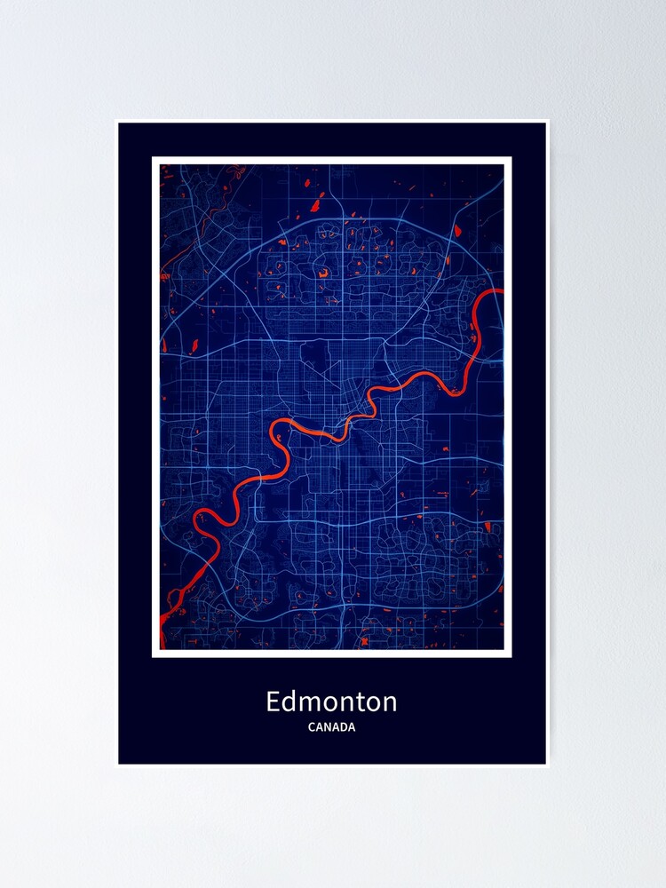 "Edmonton Map Print, Edmonton Map Poster, Edmonton Map Wall Art ...