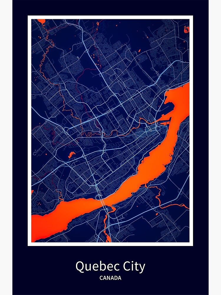 "Quebec City Map Print, Quebec City Map Poster, Quebec City Map Wall ...