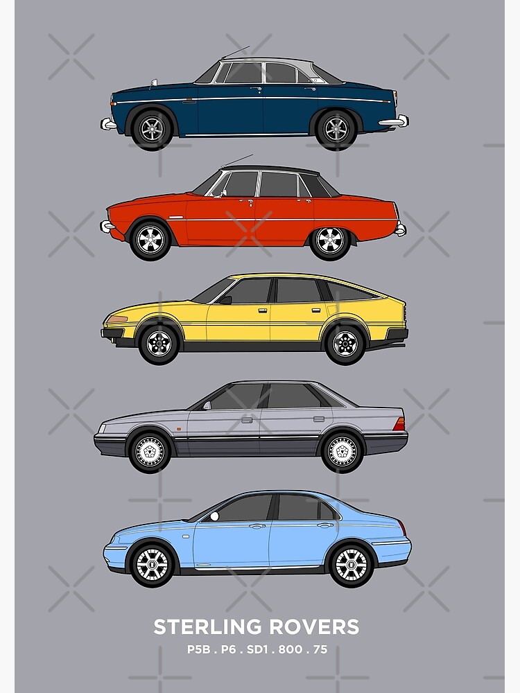 "Rover Executive Classic Car Collection" Art Print by RJWautographics ...