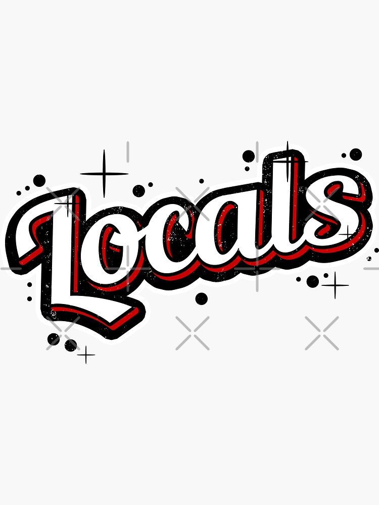 "Locals Logo" Sticker for Sale by LocalsStore | Redbubble